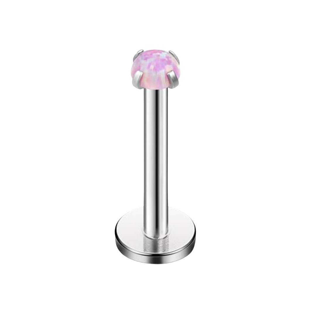 2mm Pink Opal Labret – hoops.ec